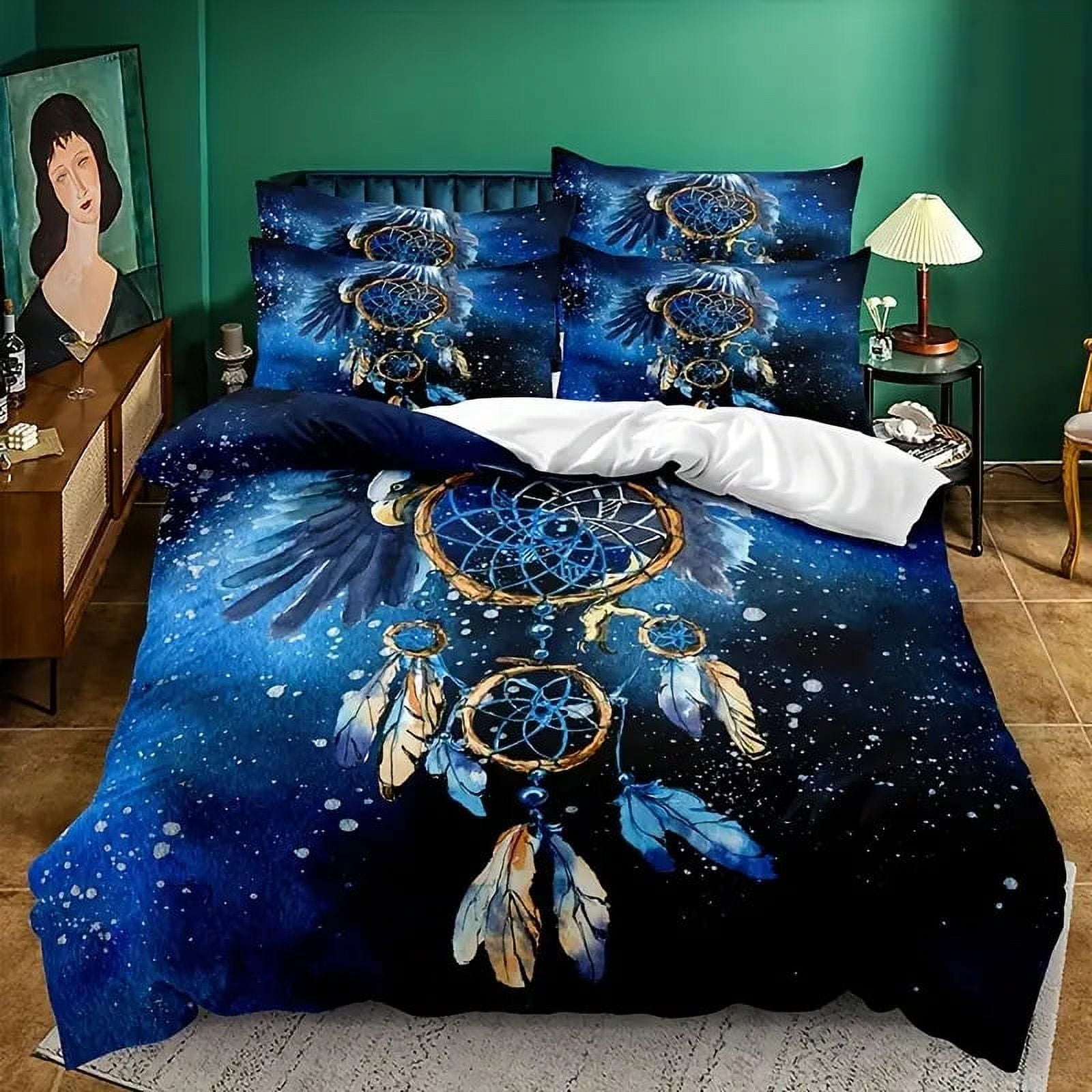 VAVIP Dream Themed Bedding Set 3D Starry Sky Dream Catching Net Pattern ...