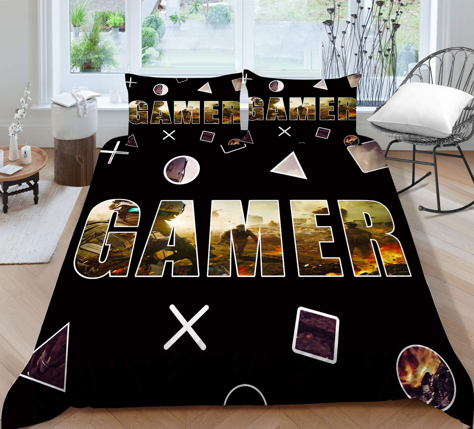 VAVIP Gamer Bedding Set 3D Printing Game Duvet Cover Pillow Case 2/3 ...