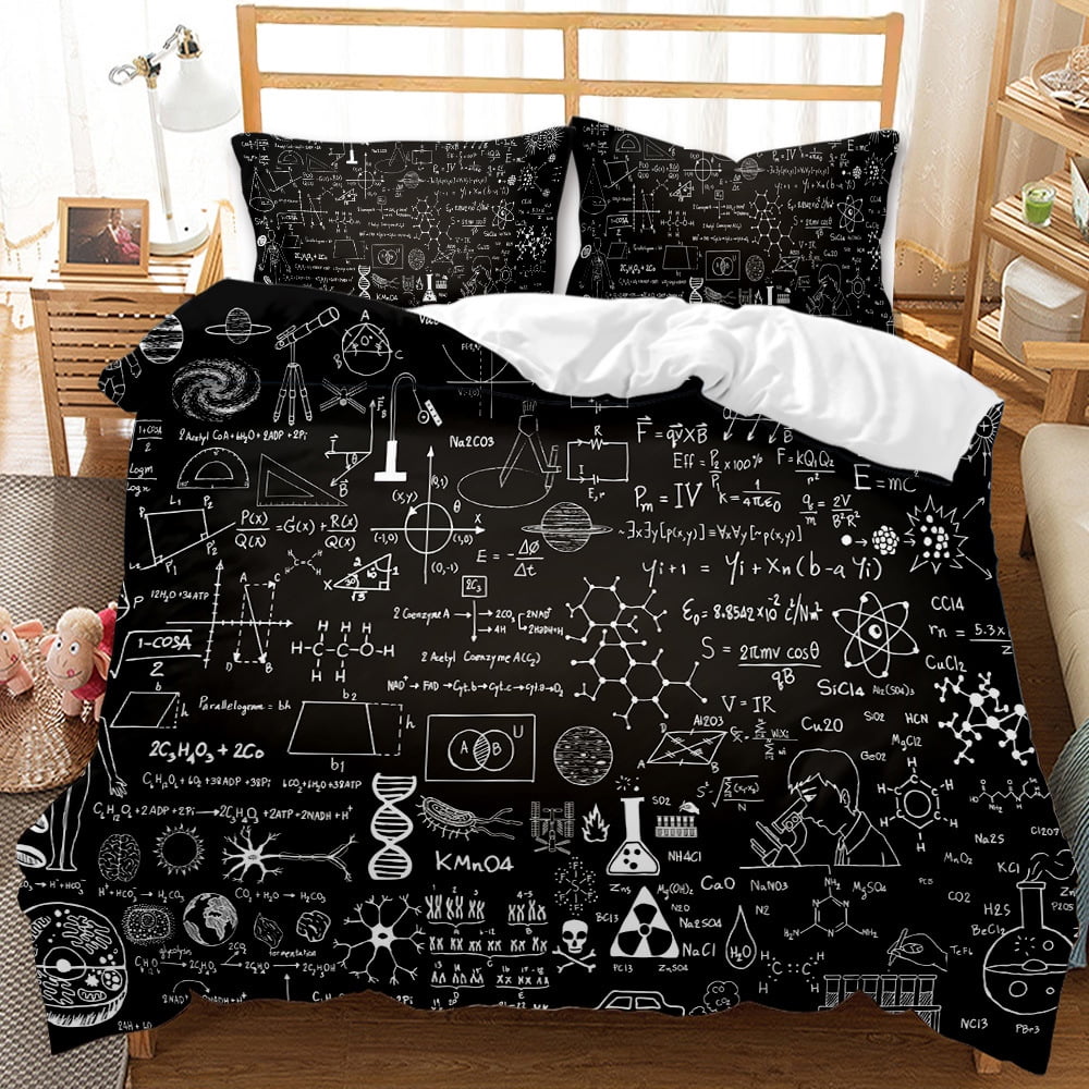 VAVIP Math Formula Theme Bedding Set 3D Learning Elite Teens Boy Down ...