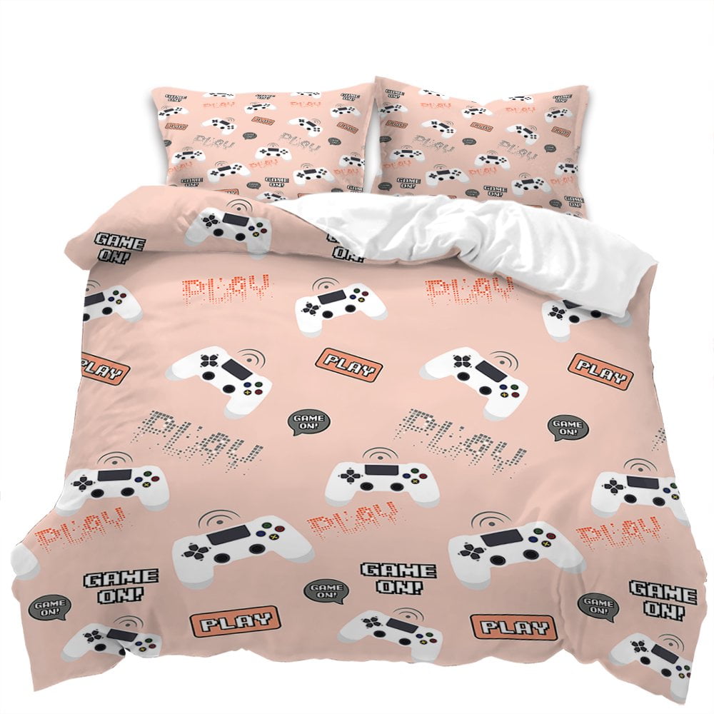 VAVIP Pink 3D Printed Bedding Set Game Handle Duvet Cover Pillow Cover ...