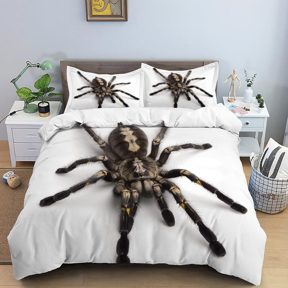 VAVIP Spider Bedding Set 3D White Down Duvet Cover Pillow Case 2/3 ...