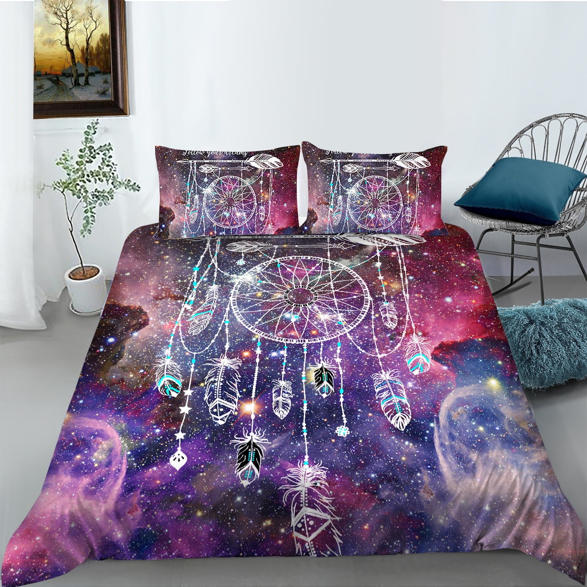 VAVIP Starry Sky Dream Catcher Bedding Set 3D Women's Good Dream Theme ...