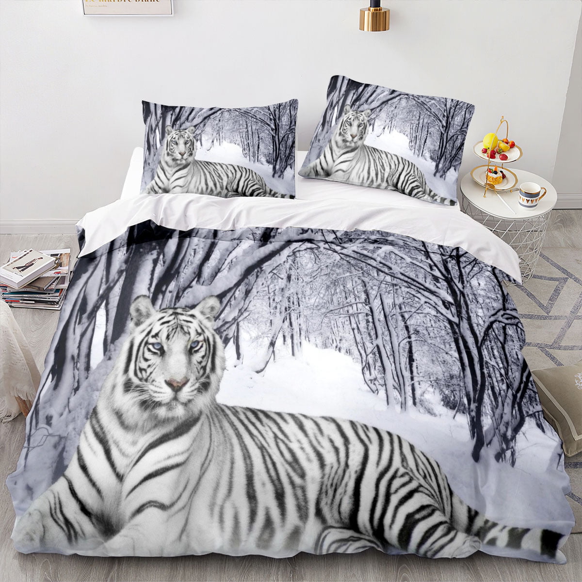 VAVIP Tiger Bedding Set 3D Men's and Boy Down Duvet Cover Pillowcase 2 ...
