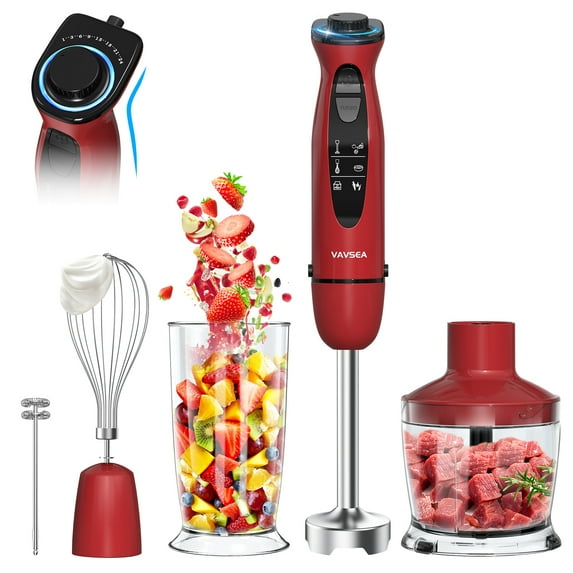 VAVSEA 24-Speed Immersion Blender, 5-in-1 Hand Blender, 1100W Handheld ...