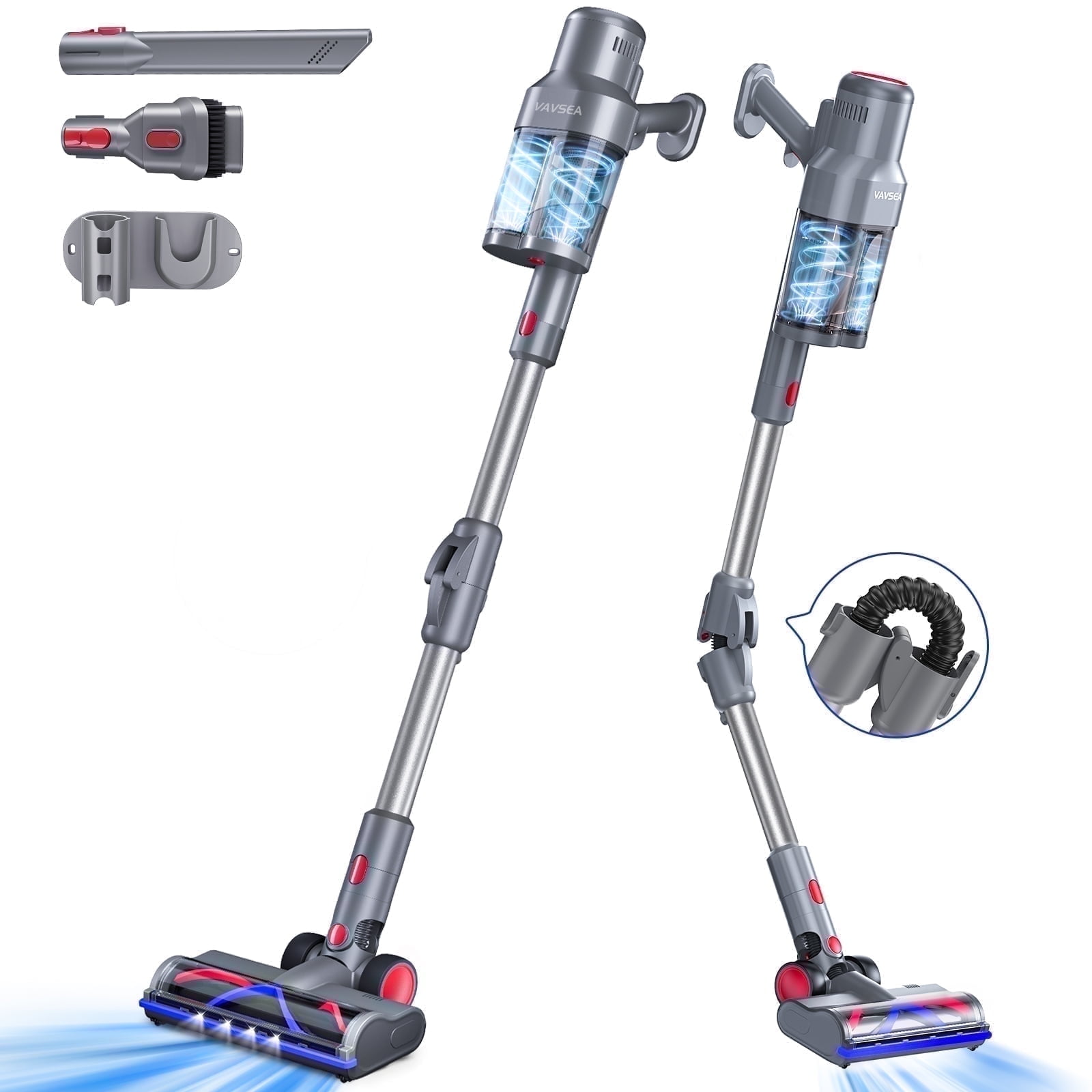 VAVSEA Cordless Vacuum Cleaner, 38KPa Suction, 6-Stage Filtration, Carpet and Floor Cleaning ...