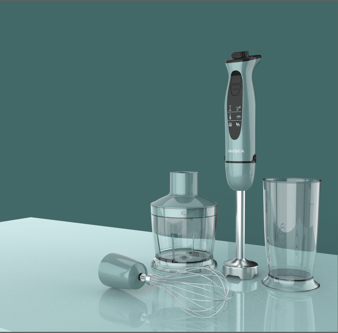 VAVSEA Immersion Blender,20-Speed 7-in-1 Hand Blender with Storage ...