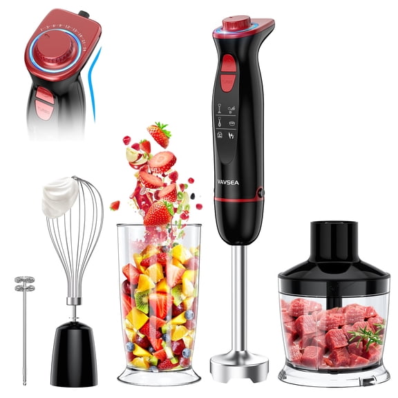 Boyun Daj Immersion Blender, Handheld Stick Blender 1100W, 5-in-1 with ...