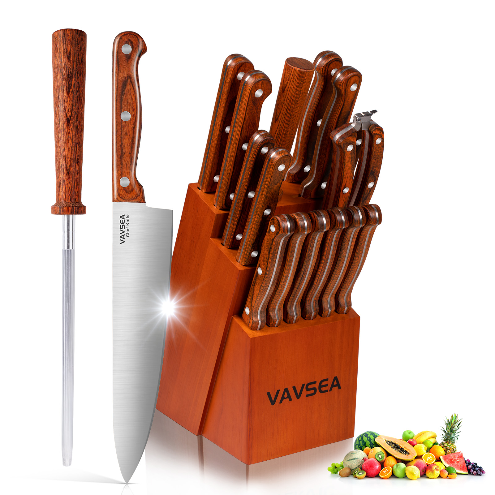 Professional 7-Piece Tsunami Damascus Steel Kitchen Knife Set - VG10 ...