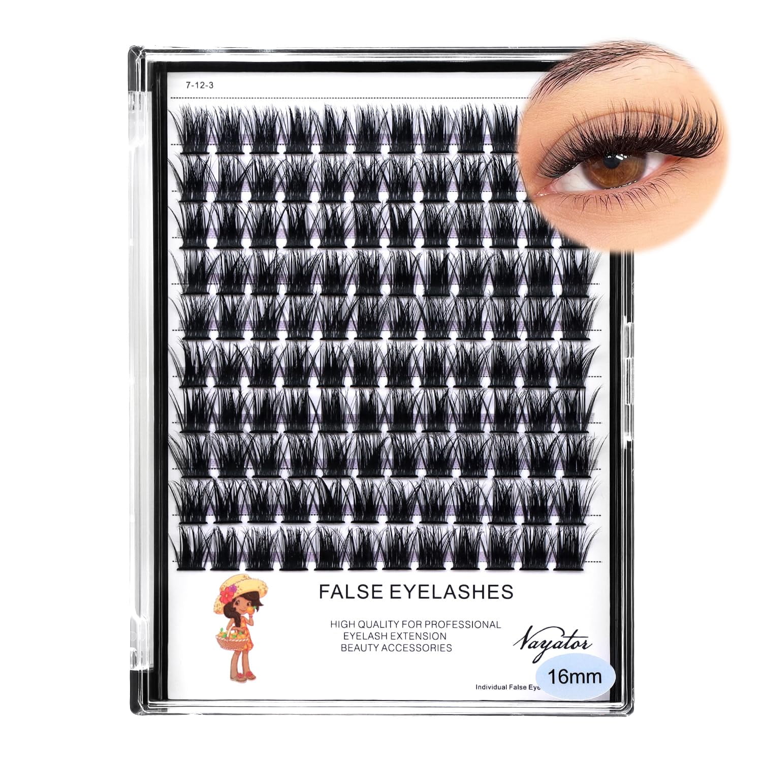 →VAYATOR Wide Cluster D AIF9 Curl Professional Makeup Individual ...