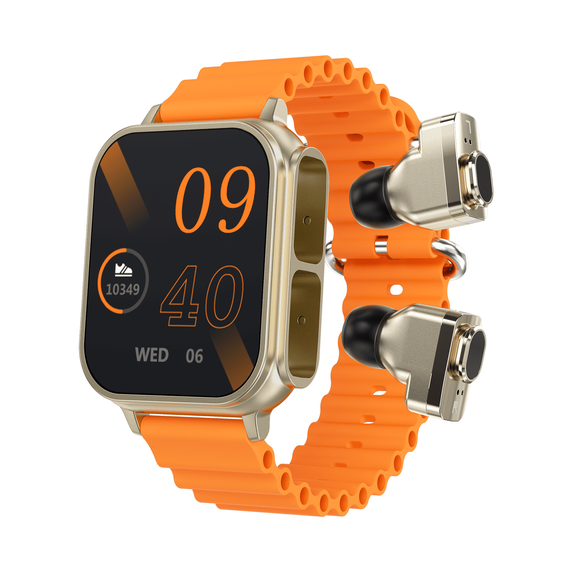 VAYKAL Smartwatch TWS Earbuds 2-in-1 Wireless Bluetooth Fitness Tracker ...