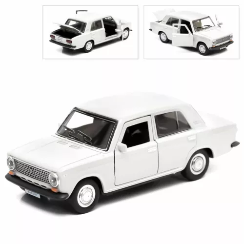 VAZ 2101 Metal Model Diecast Car Scale, Collectible Toy Cars, White, 1/ ...