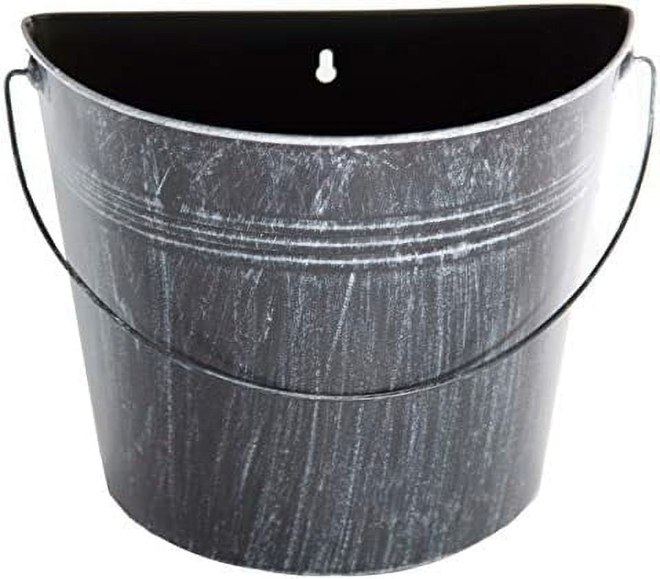 VB5123P-GE Planter 10.2" Half Round Wall Bucket, Antique Black ...