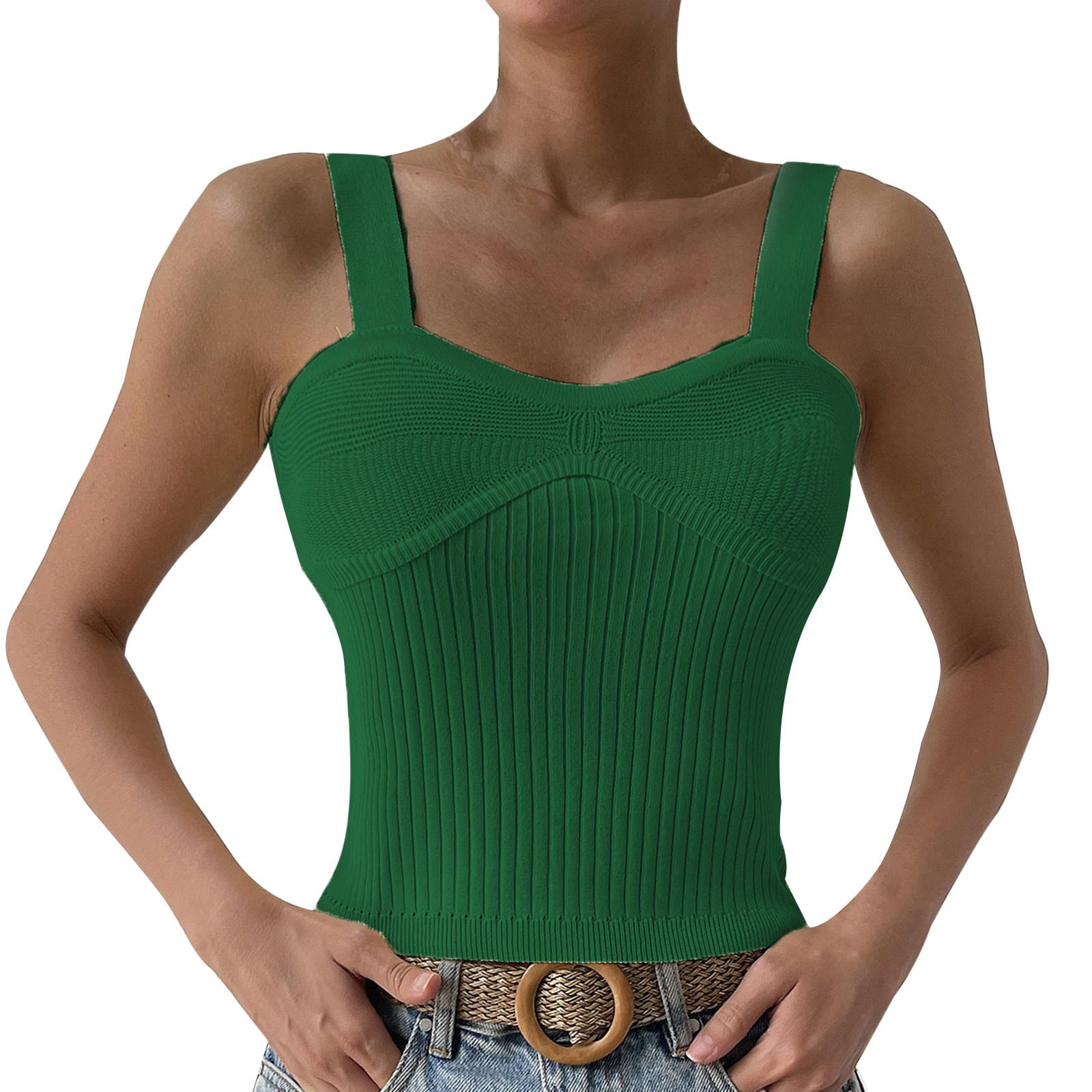 Vbarhmqrt Black Bustier Tops For Women Womens Simple Sexy Slim Slim