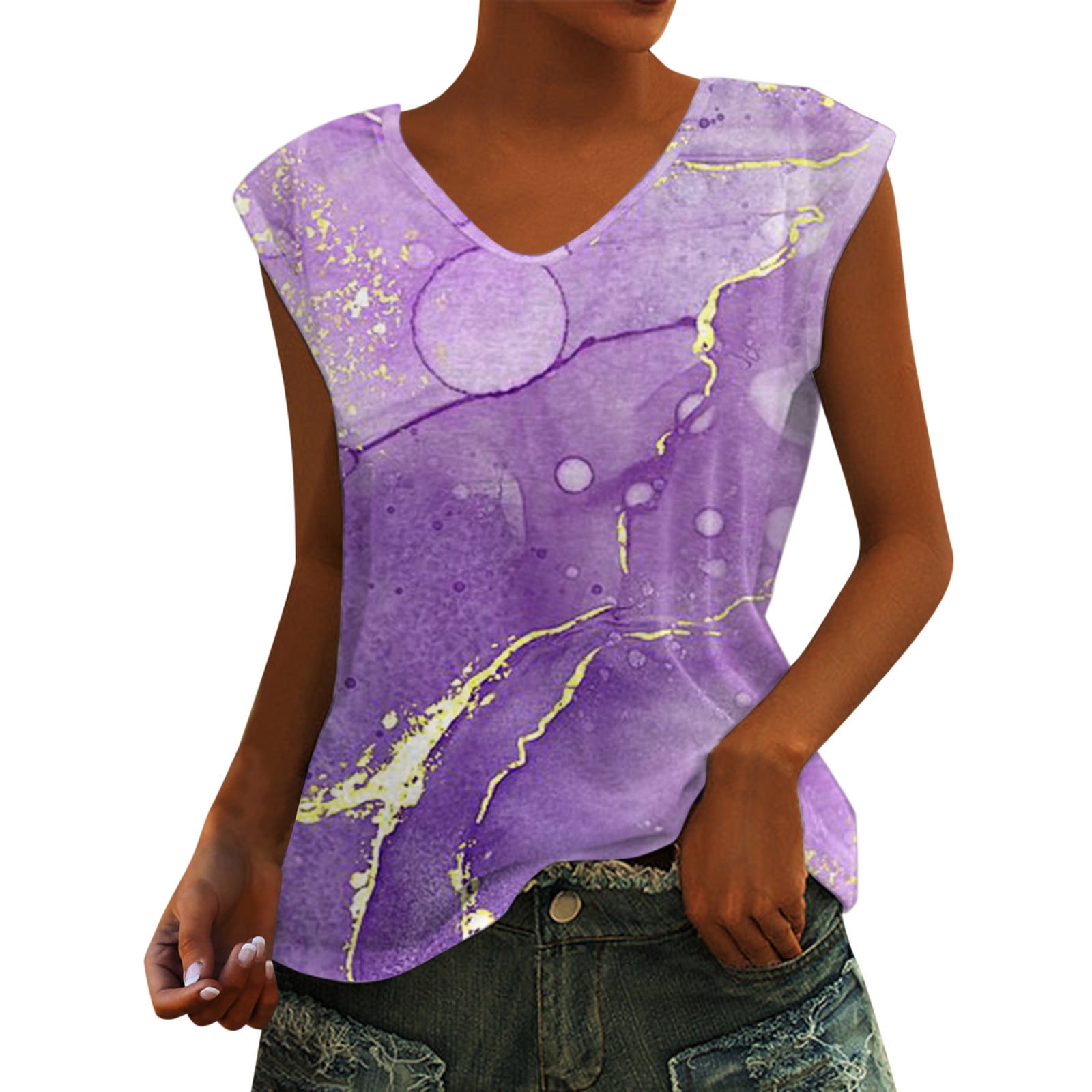 Vbarhmqrt Breastfeeding Tank Tops Cap Sleeve Tank Tops Summer V Neck