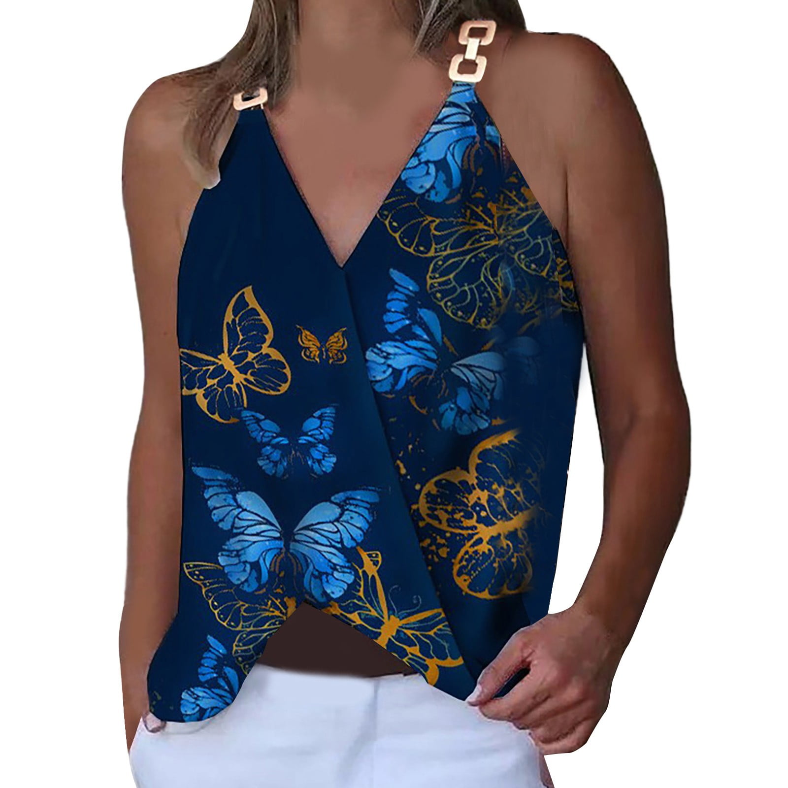 Vbarhmqrt Camisole Tops For Women Cotton Shelf Bra Womens Tops Summer