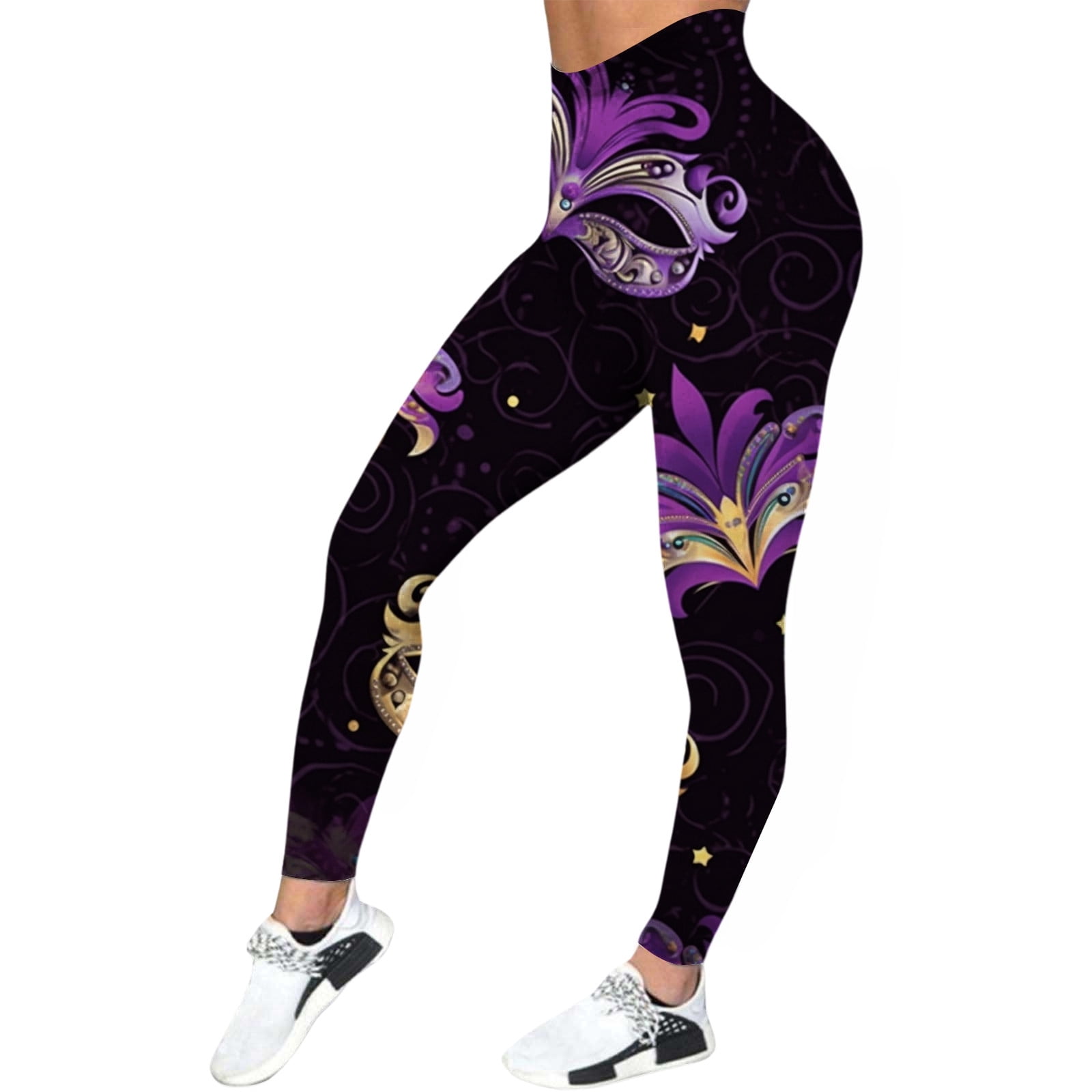 VBARHMQRT Compression Leggings with Pockets 7/8 Womens Carnival ...