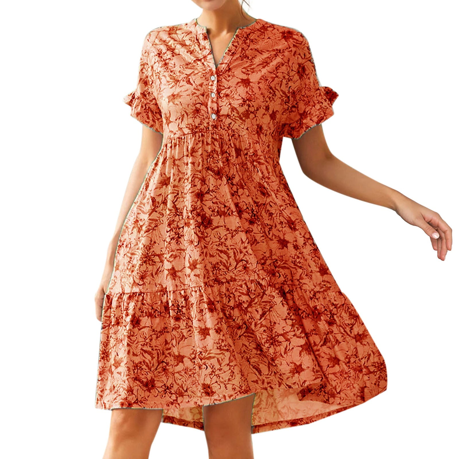 Vbarhmqrt Female 1920s Dresses For Women Spring And Summer Half Sleeve