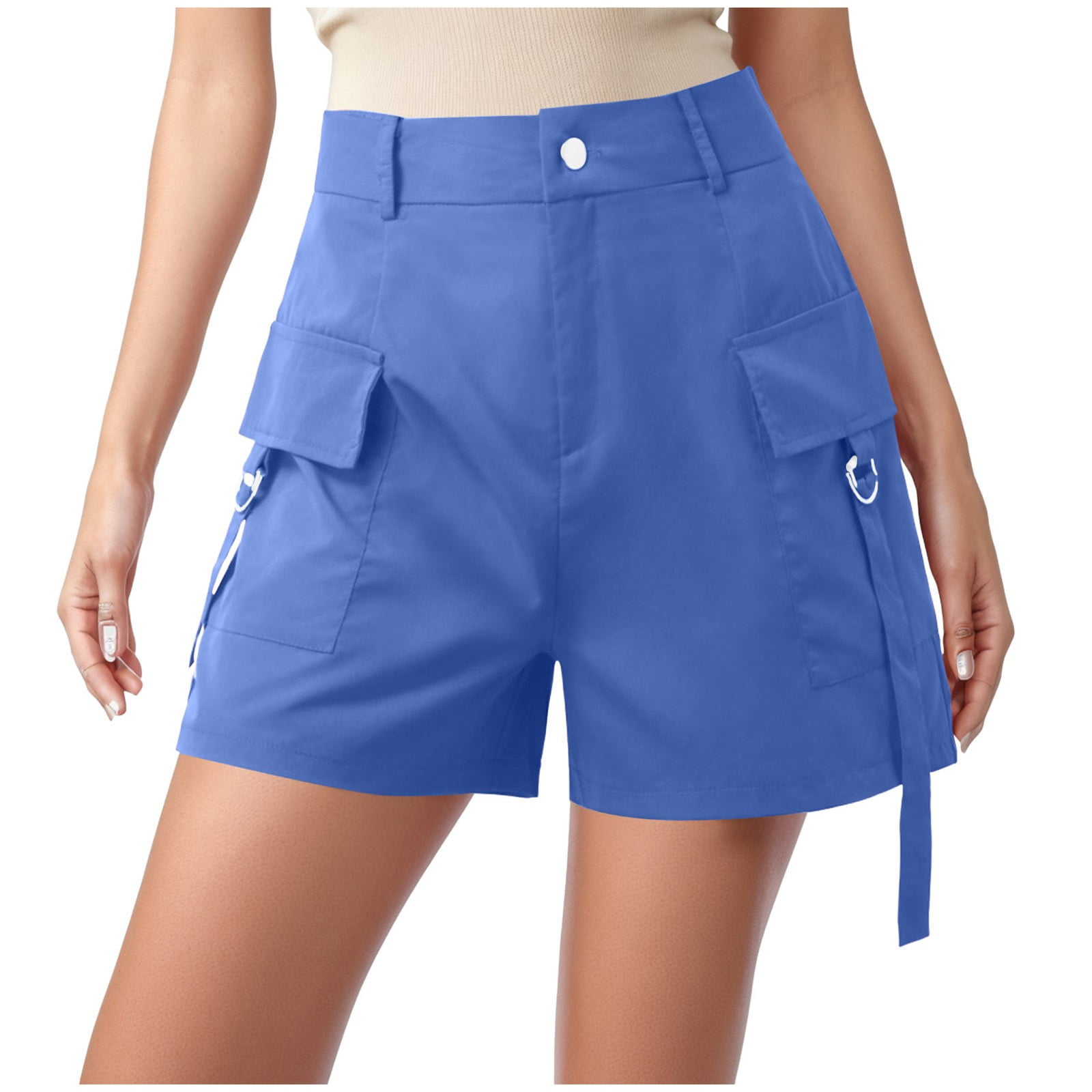 VBARHMQRT Female Cute Shorts European and Fashion Pressed Pleated ...