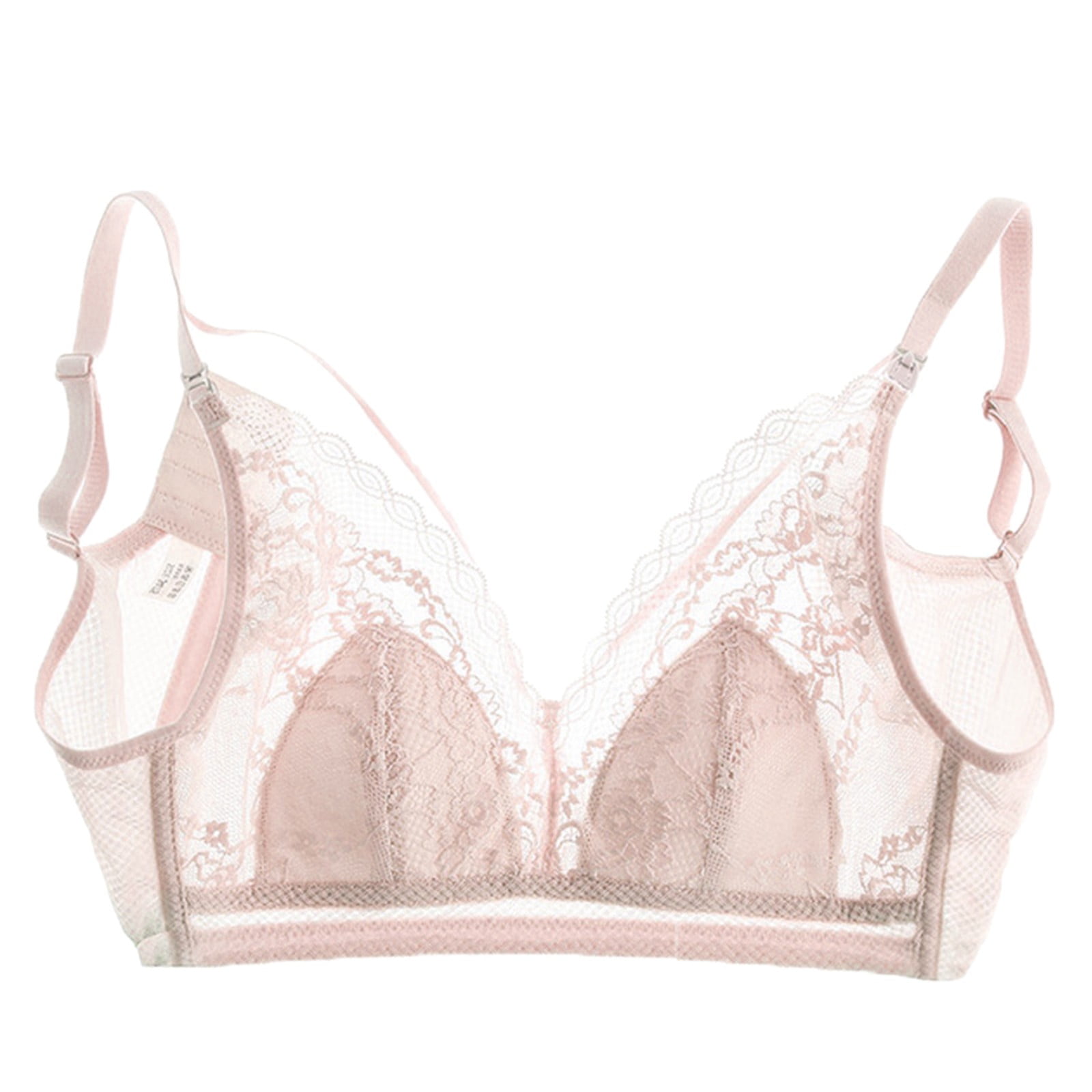 Vbarhmqrt Female Halter Sports Bra Clear Straps Womens Thin Breastfeeding Breathable Lace