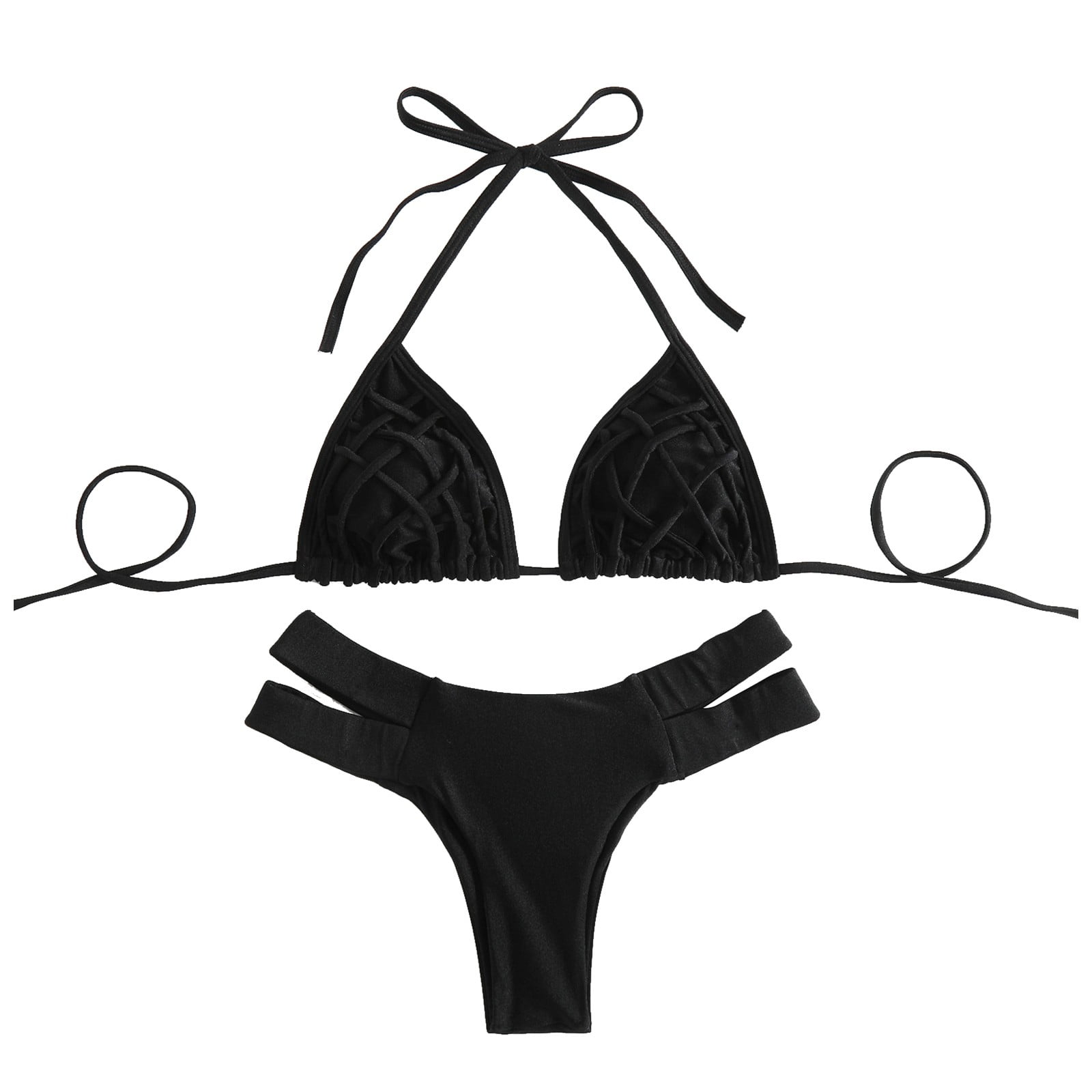 Vbarhmqrt Female Plus Size Swimwear 2 Piece Bikini Swimsuit Bikini Set