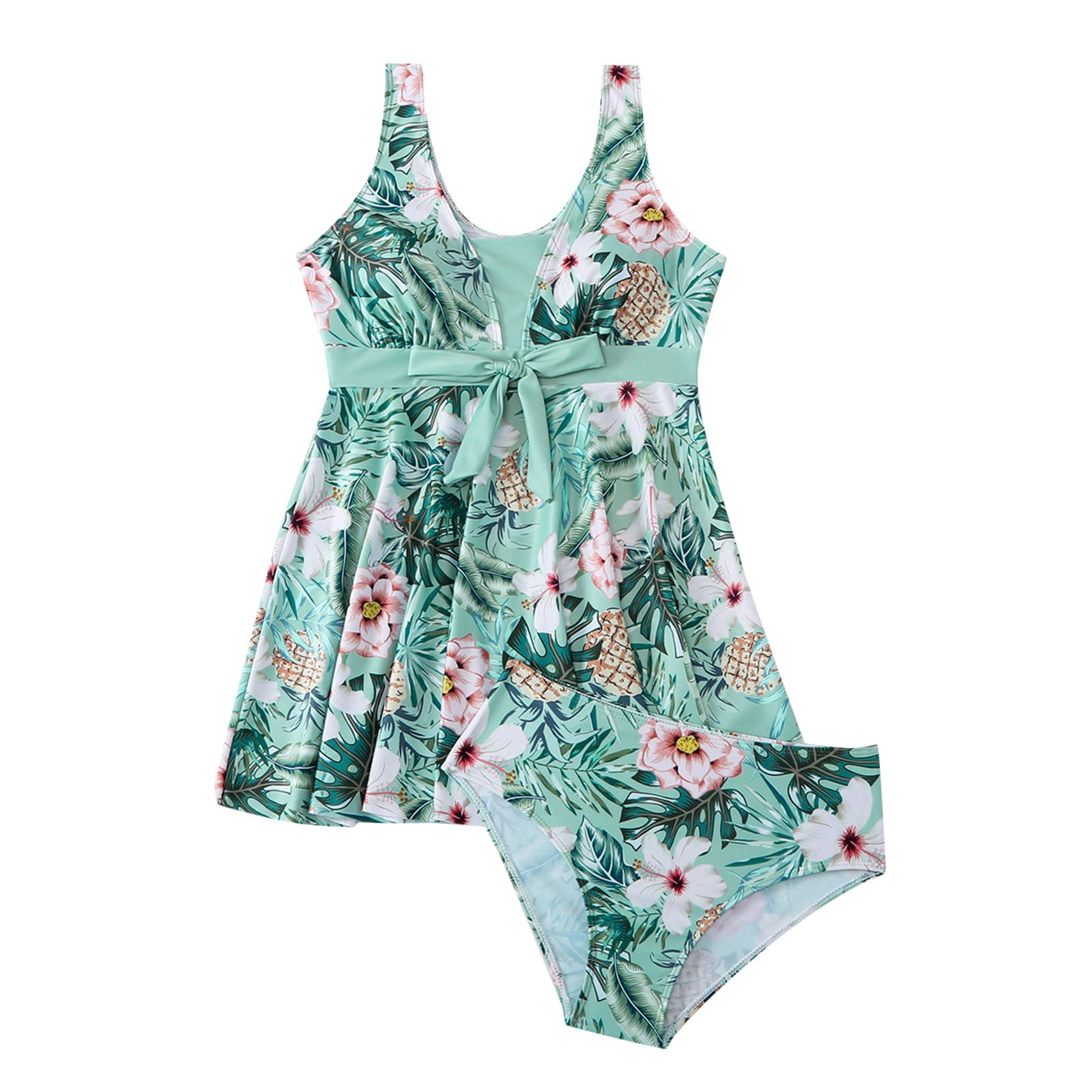 Vbarhmqrt Female Plus Size Swimwear 2 Piece With Underwire New Swimsuit V Neck Printed Sexy