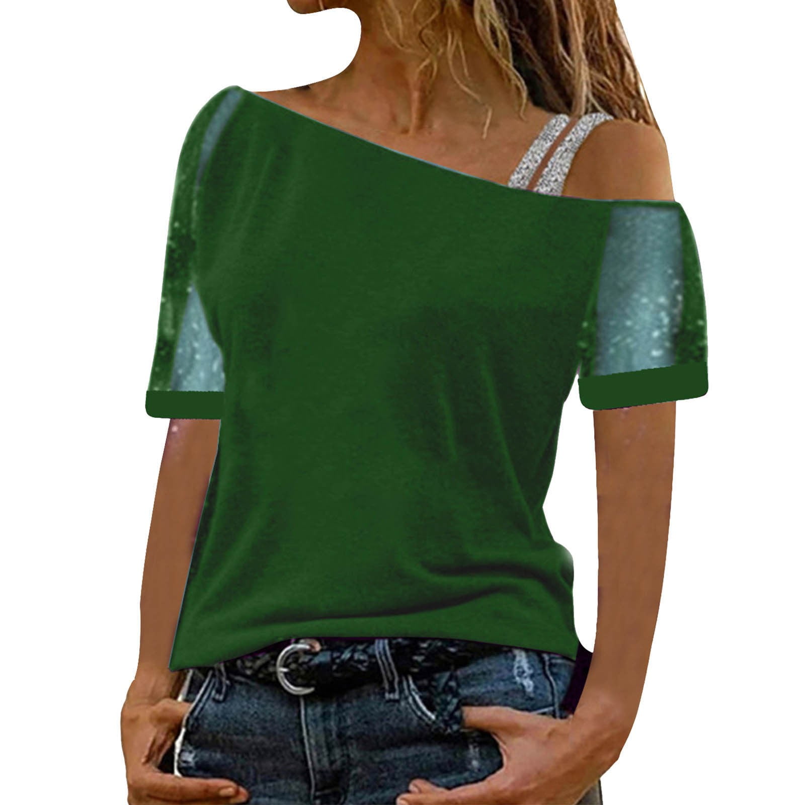 Vbarhmqrt Female Sexy Tops For Women Date Night Women Printed Off
