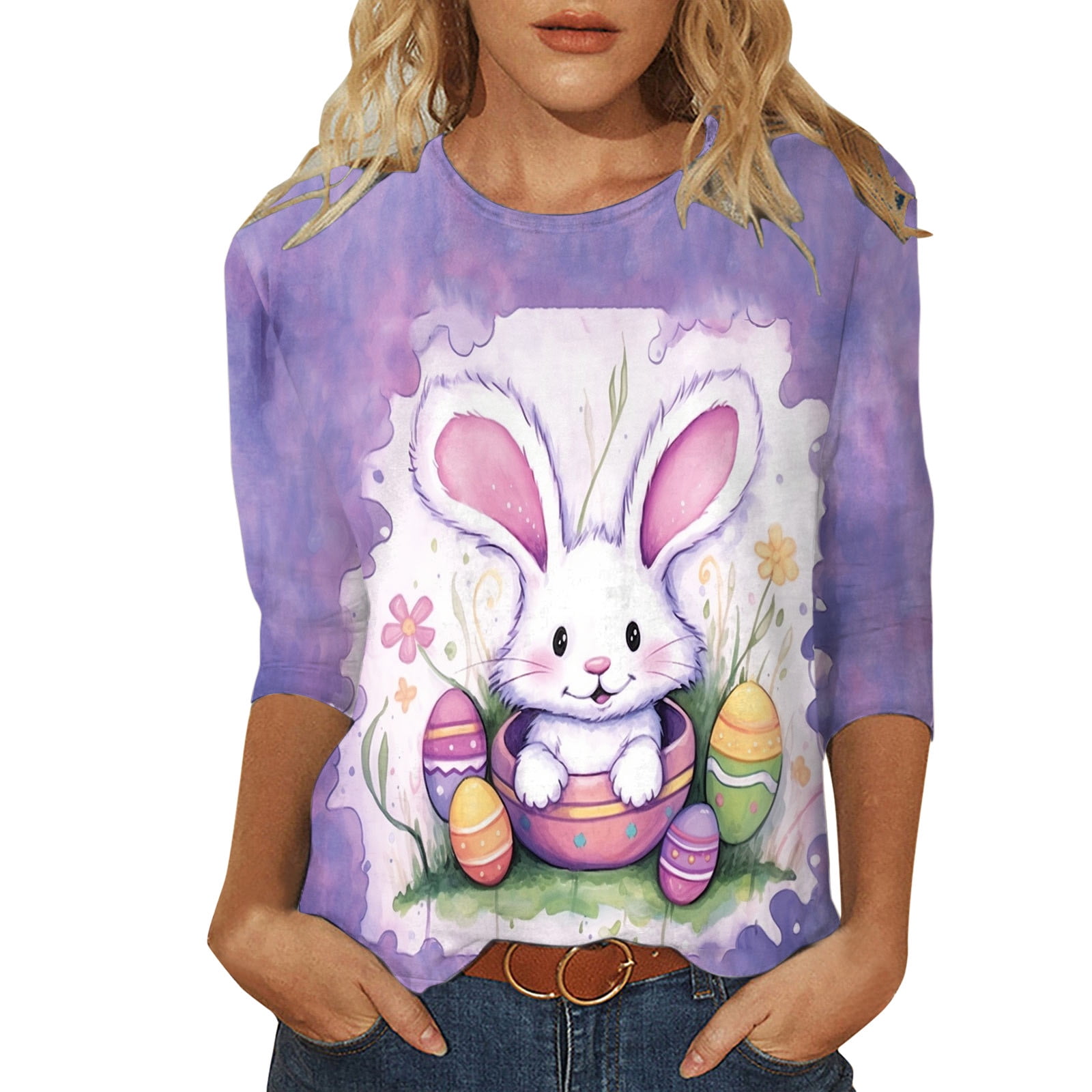 Vbarhmqrt Female T Shirts For Women Graphic Tees Vintage Women Casual