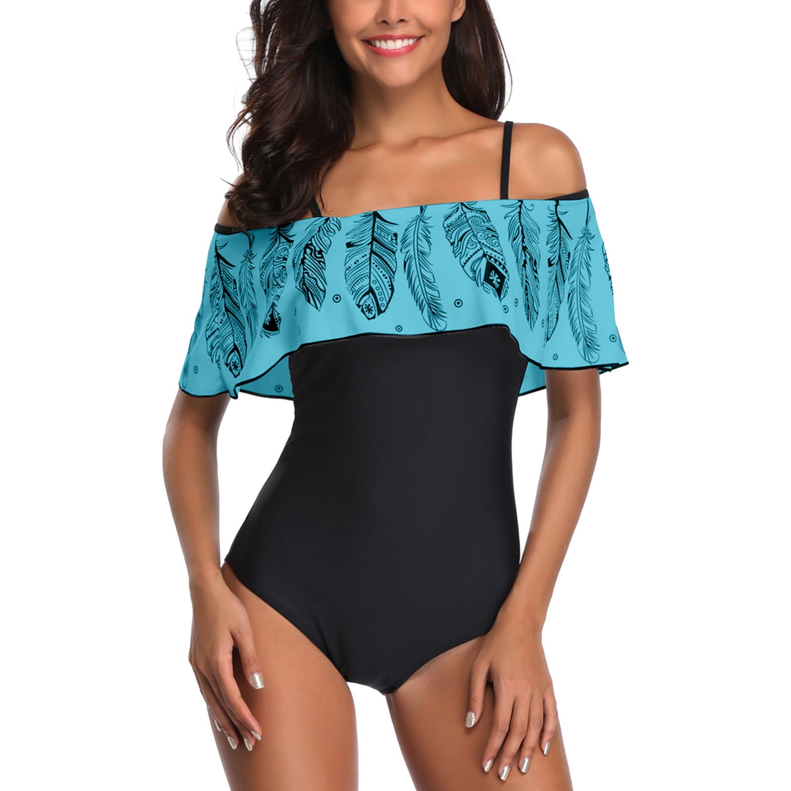 Vbarhmqrt Female Womens 1 Piece Swimsuits Tummy Control 2024 Customized