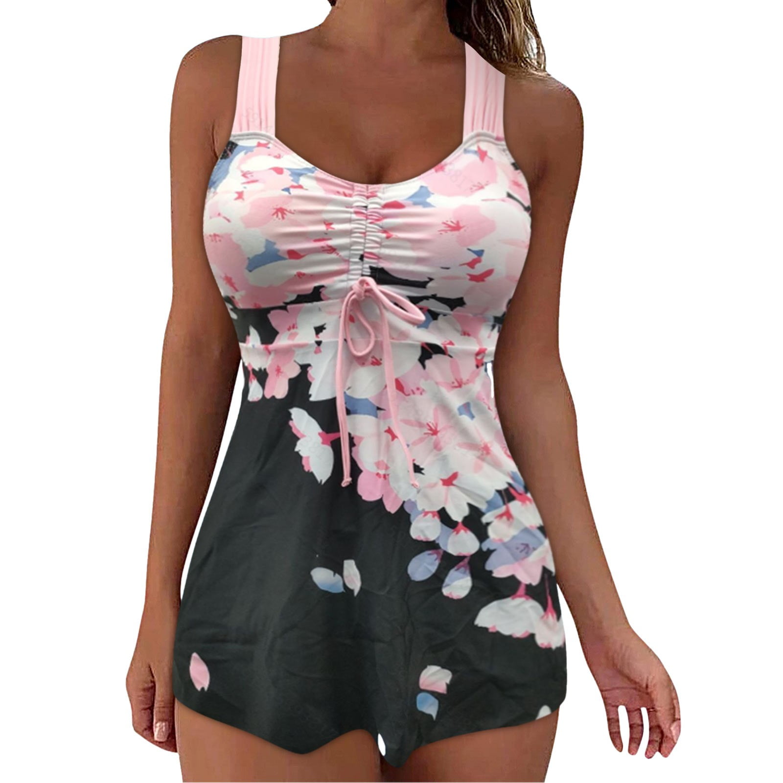 Vbarhmqrt Female Womens Swimwear 2024 2 Pieces New Swimsuit Floral