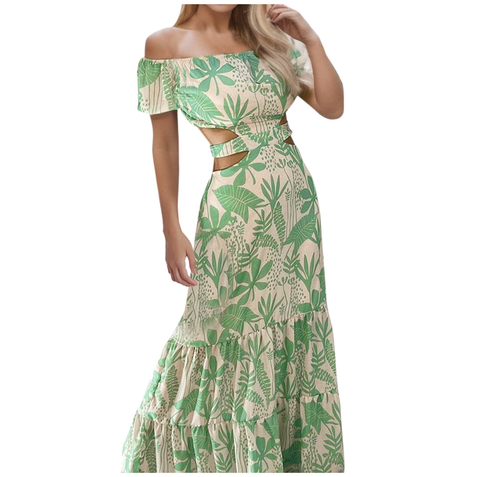 VBARHMQRT Party Dresses for Women 2024 Sexy Long Comfortable Dresssolid ...