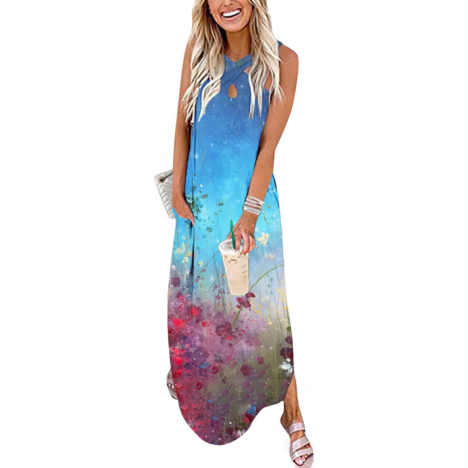 Vbarhmqrt Pinafore Dress For Women Off The Shoulder Dress Staggered