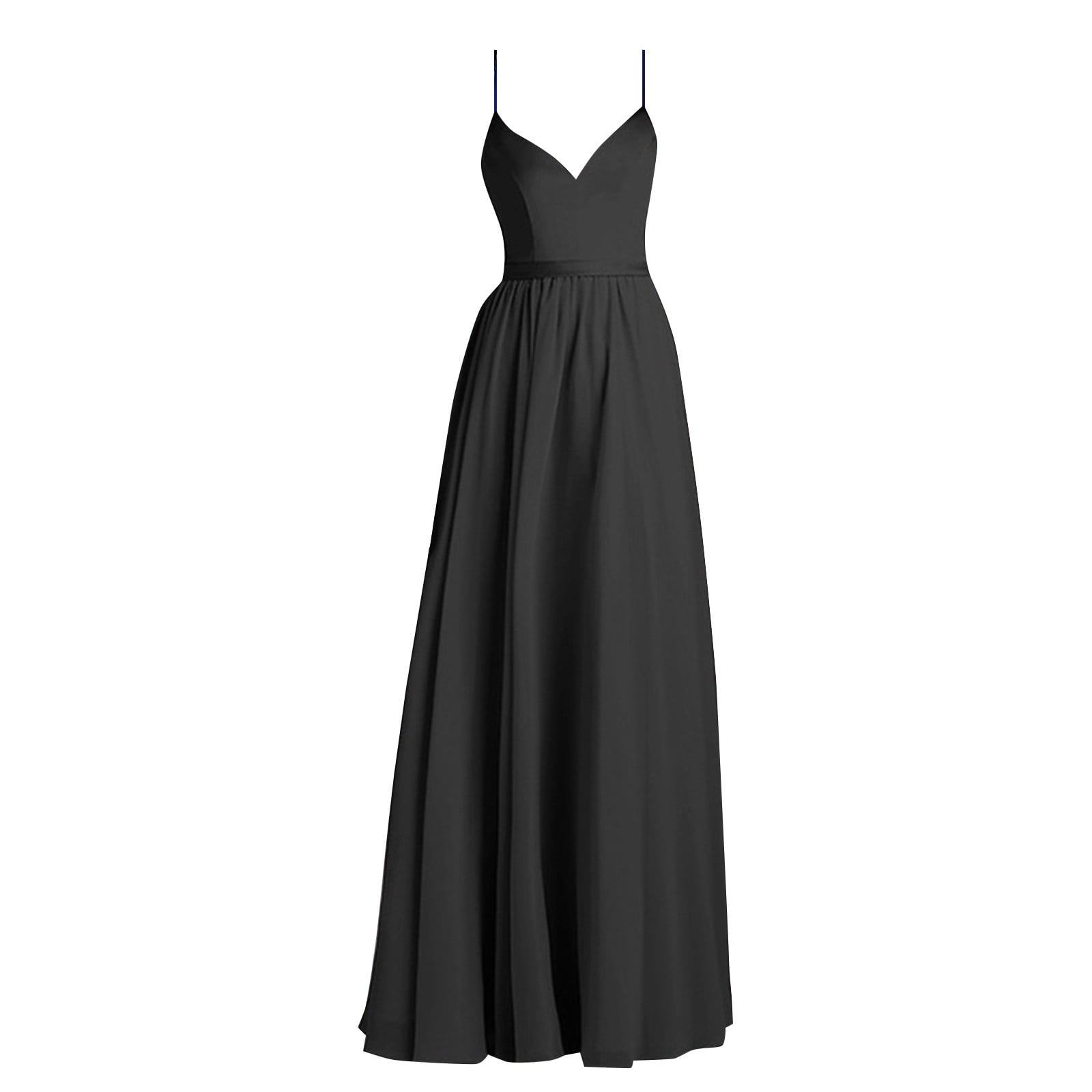 Vbarhmqrt Red Maxi Dress Personality Solid Color Sexy Dress Simple And