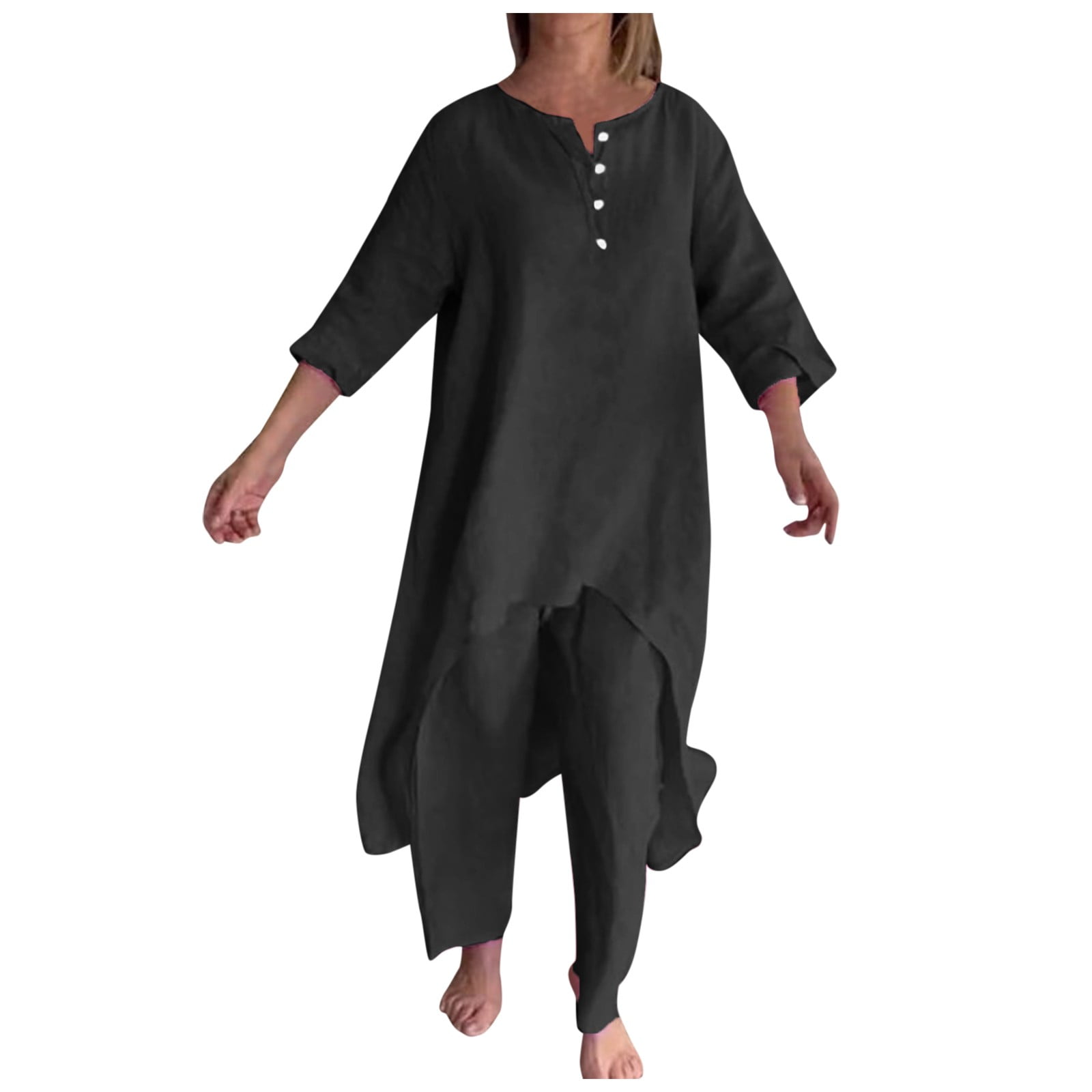 VBARHMQRT Sweatpants Set for Women Petite 2024 Fashion Casual Large ...