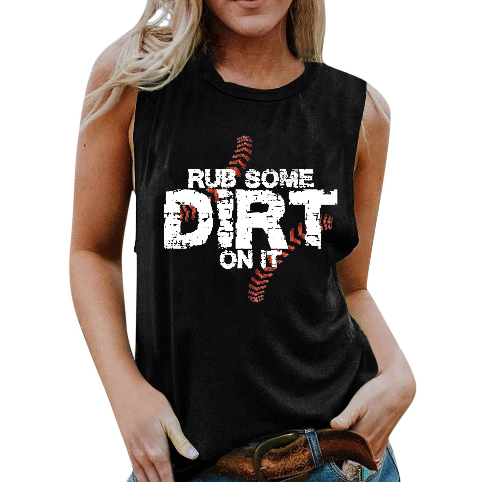 Vbarhmqrt Tank Tops For Women Fitted Women Casual Sunrise Print Tank