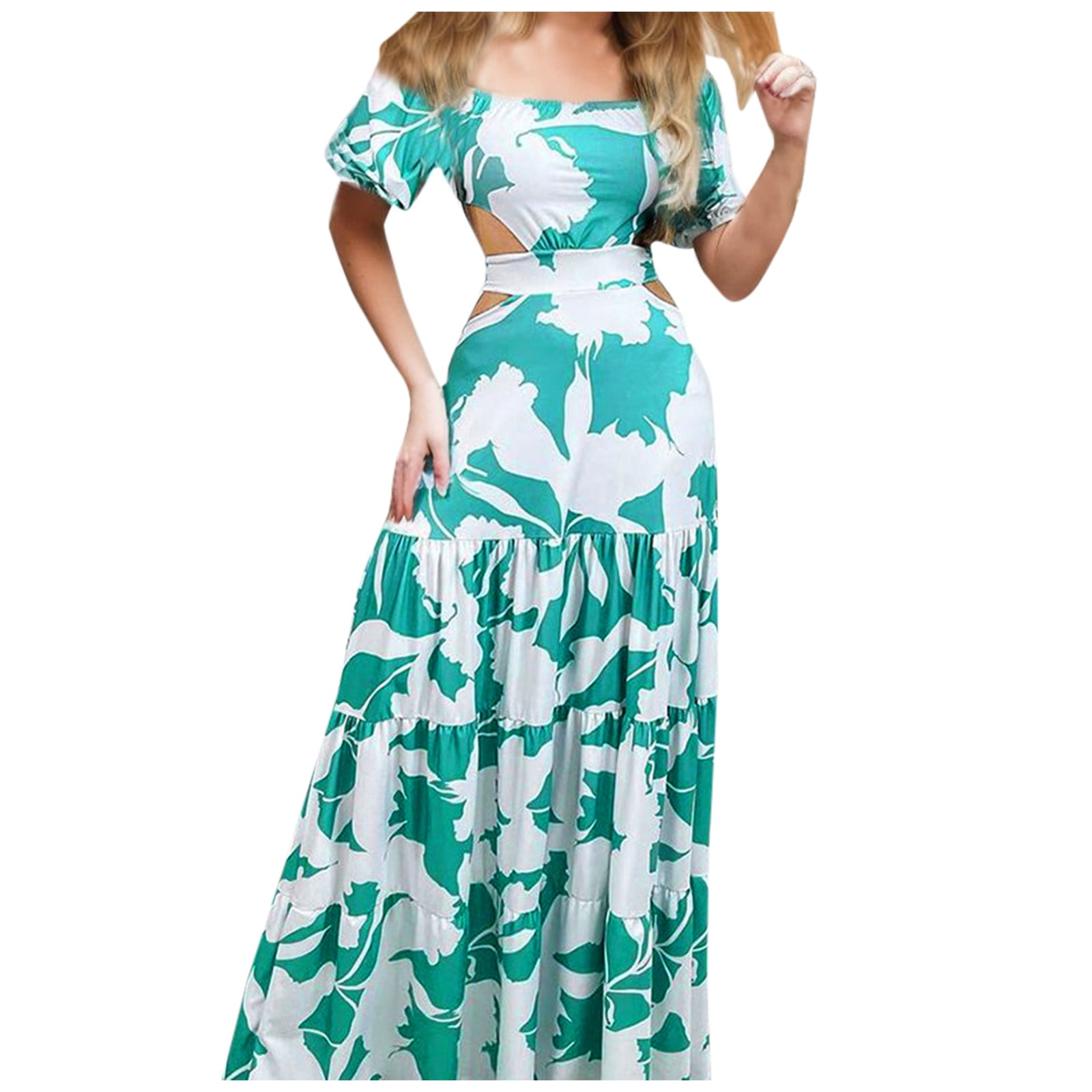 VBARHMQRT Tea Party Dresses for Woman Women Comfortable Dresssolid ...
