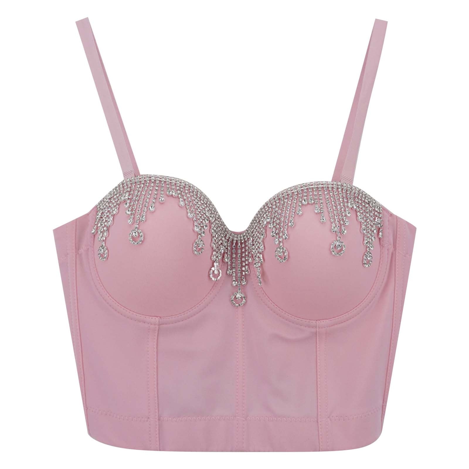 Vbarhmqrt Tube Tops For Women Sexy Plus Size Sexy Deep V With Encrusted