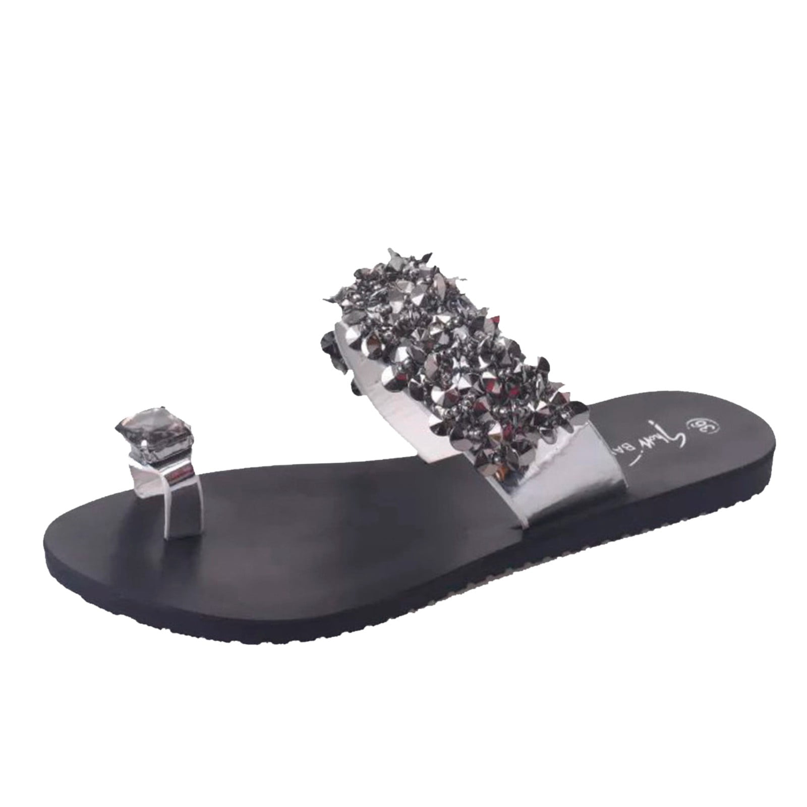 VBARHMQRT White Sandals Women Dressy Custom Shiny Metal Marine ...