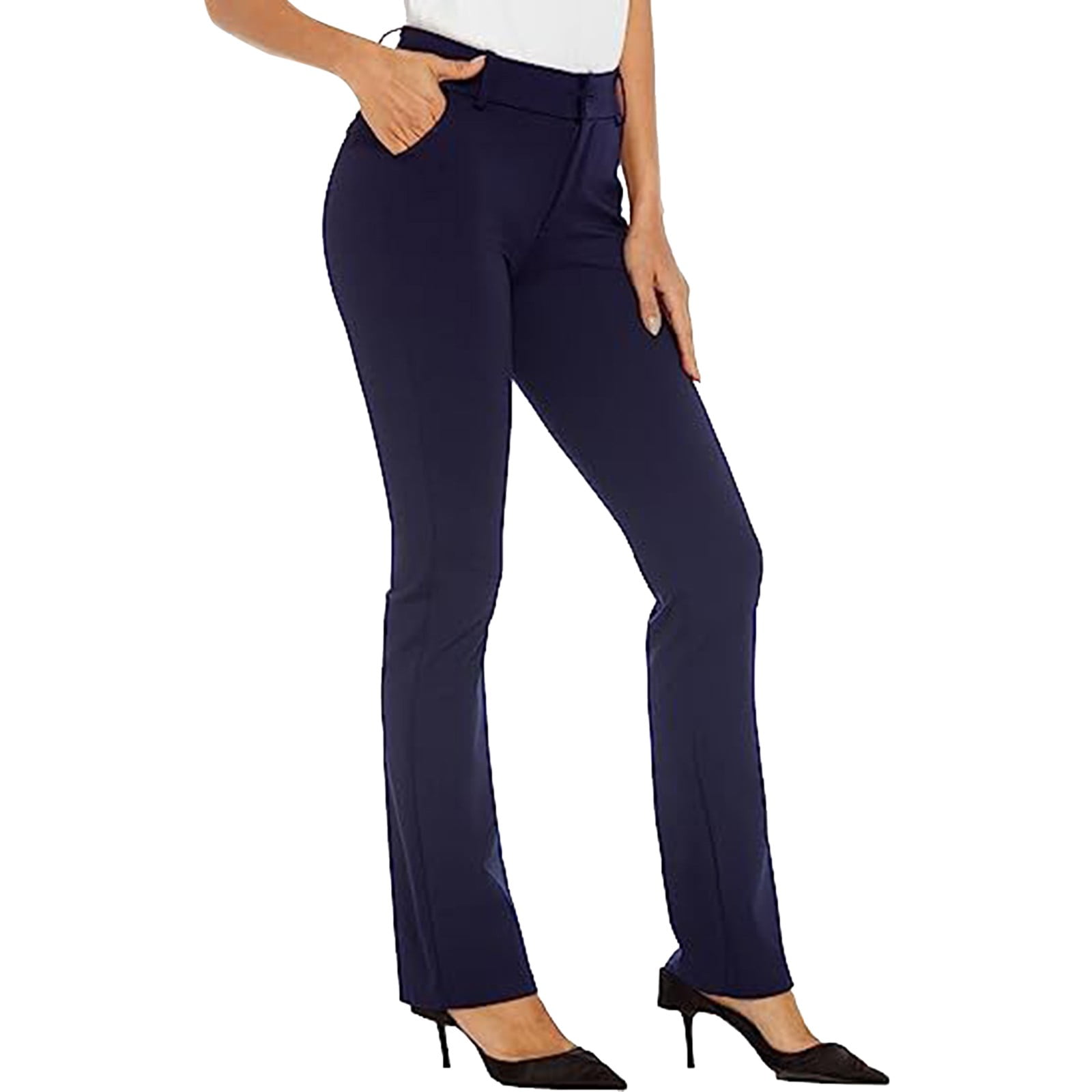 VBARHMQRT White Slacks for Women Plus Size Waisted Slim Fit Suit ...
