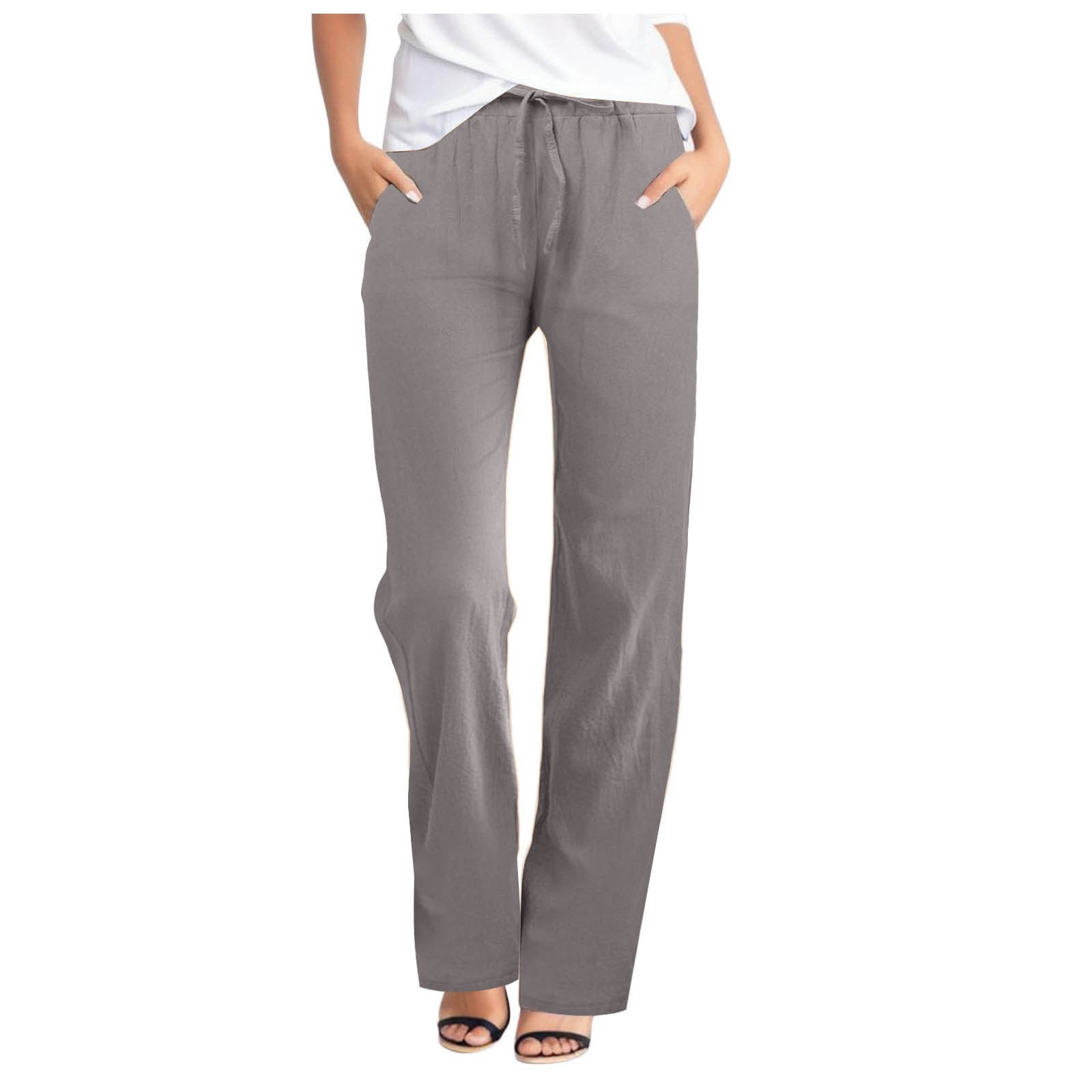 VBARHMQRT White Slacks for Women Plus Size Waisted Slim Fit Suit ...