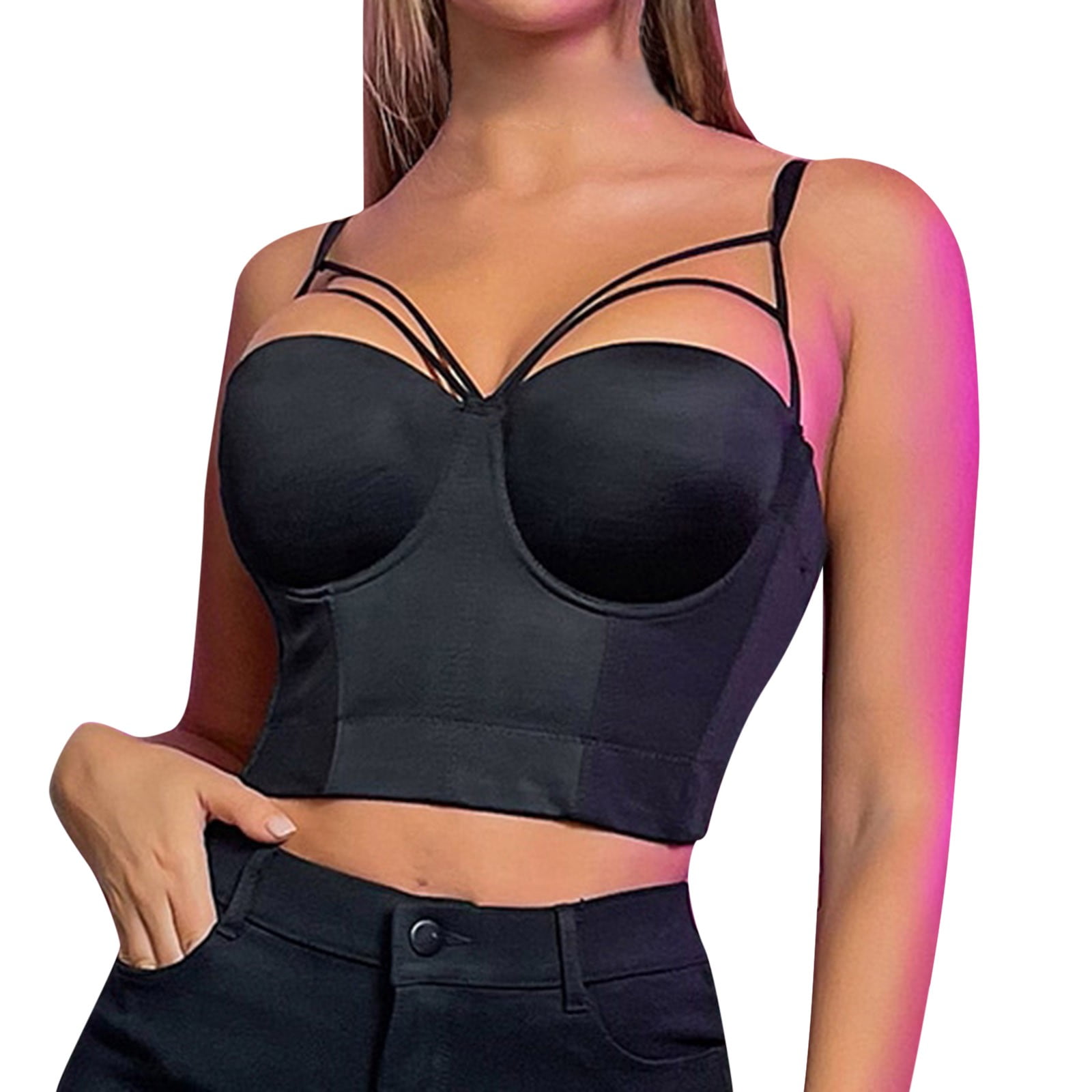 Vbarhmqrt White Tube Top Womens Corset Top Bustier Corset Top Tight