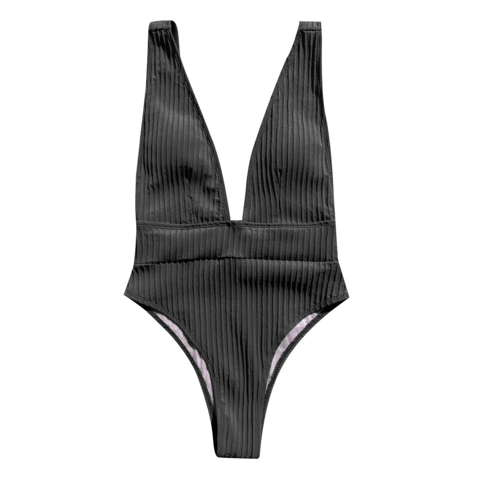 Vbarhmqrt Womens 1 Piece Swimsuits Front Zip Summer Ladies Sexy Bikini
