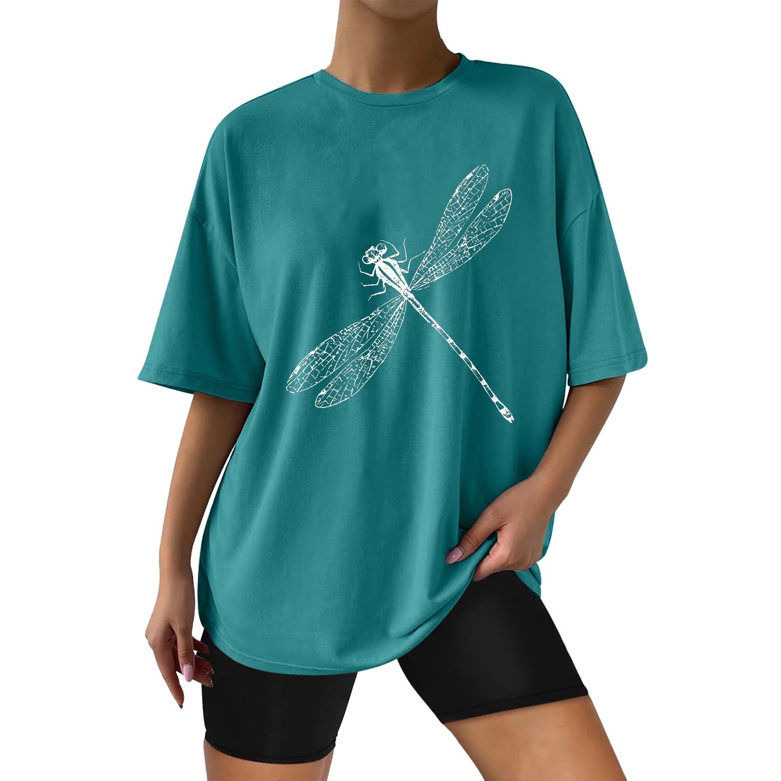 Vbarhmqrt Womens Short Sleeve Tops Dressy Casual Summer Shirts