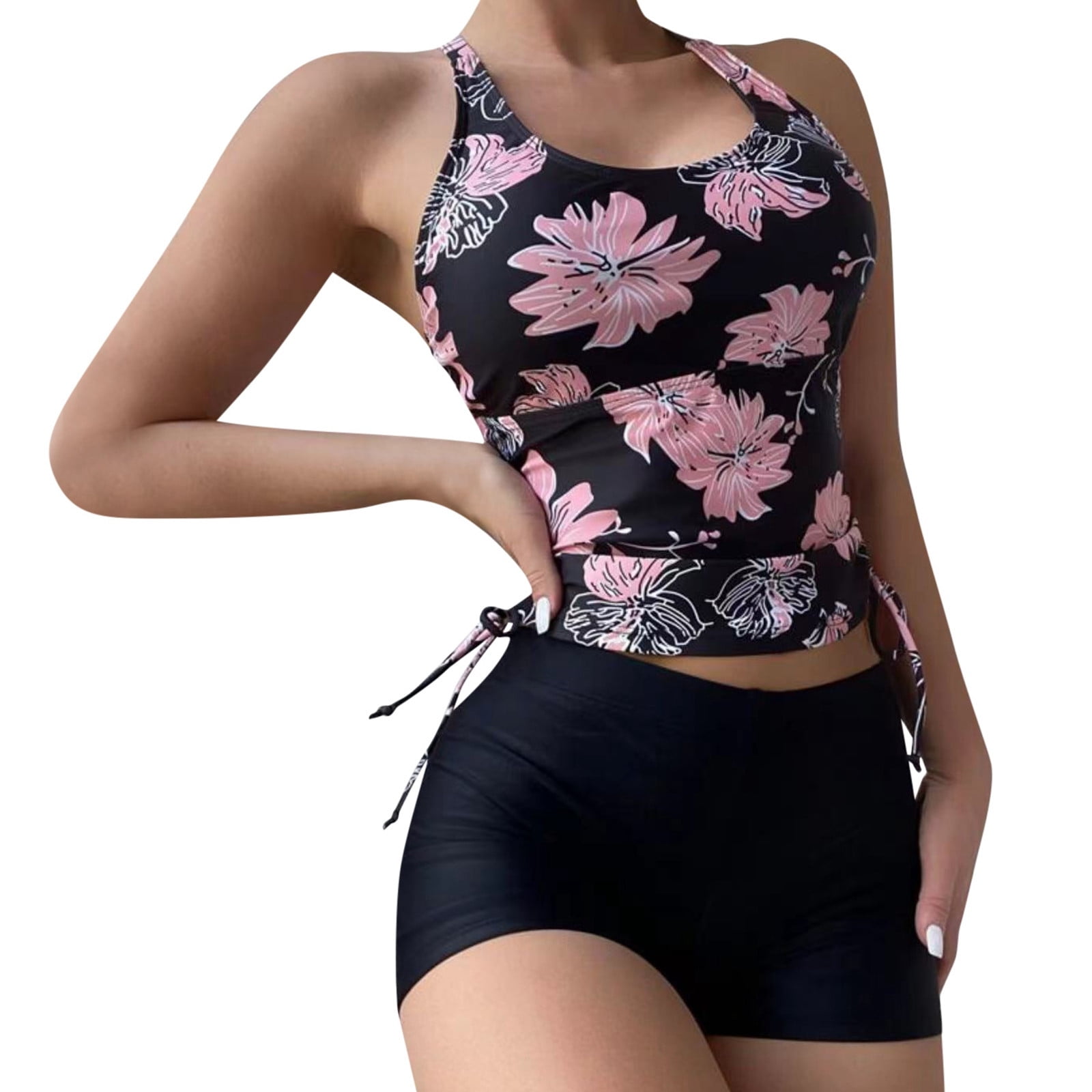 Vbarhmqrt Womens Swimsuits 2 Piece Set Shorts Seductive Swimsuit Set