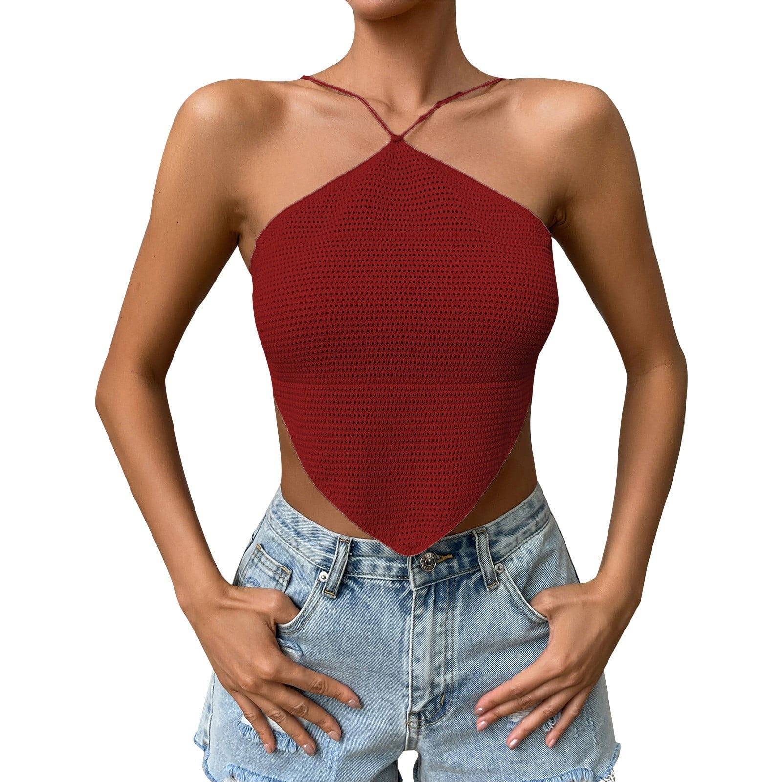 Vbarhmqrt Workout Tank Tops Women Built In Bra V Neck Womens Sexy Lace