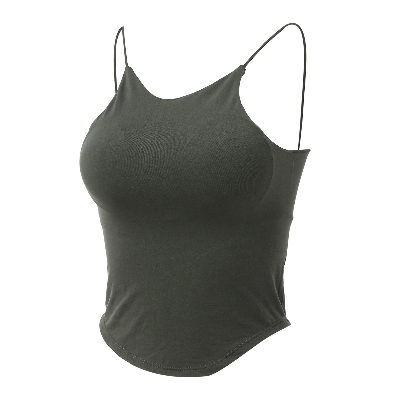 Vbarhmqrt Workout Tank Tops Women Built In Bra Womens Summer Slim Strap