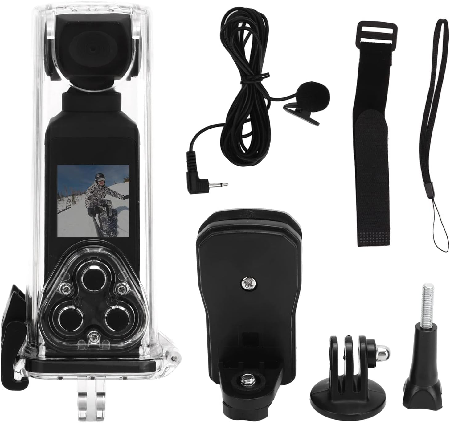 VBESTLIFE Pocket Action Camera, 4K HD Portable Action Camera with ...