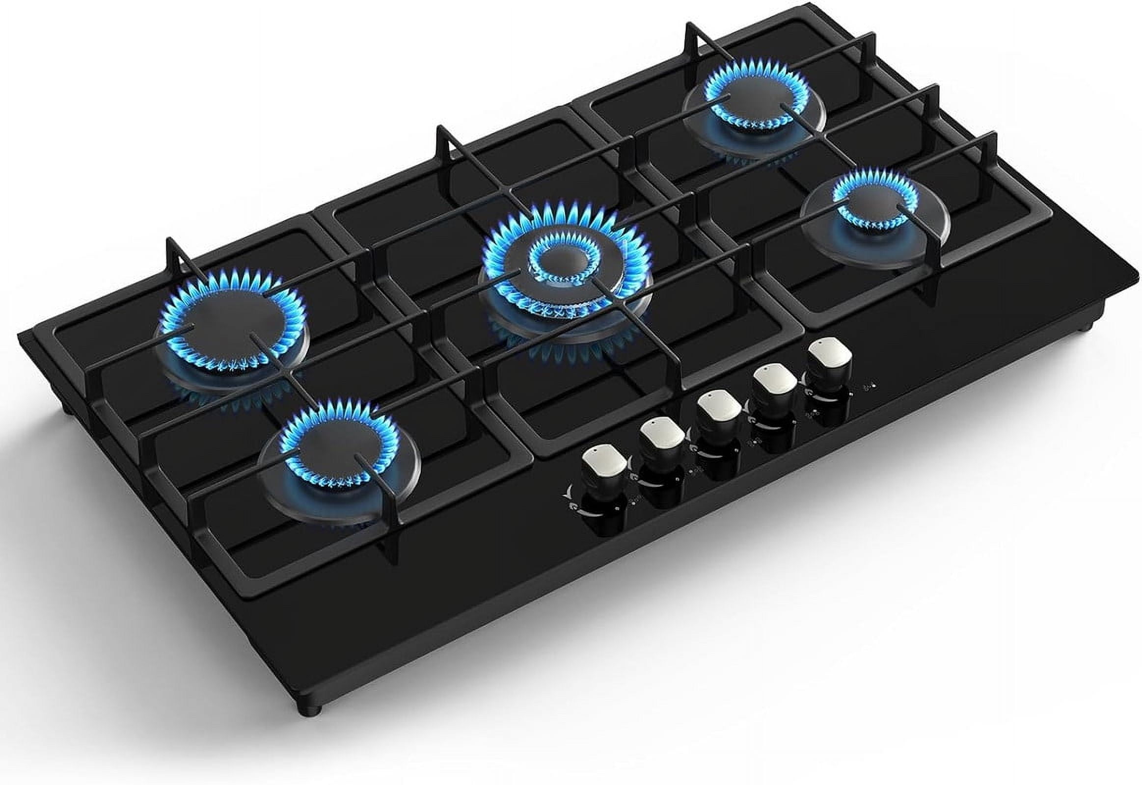 VBGK 36 Inch Gas Stove, Built-in Propane Gas Cooktop with 5 Burner ...
