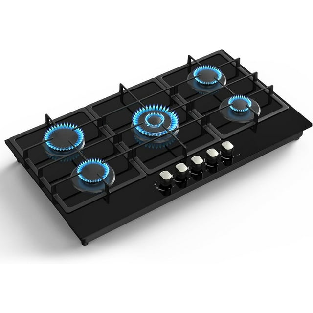 VBGK 36 Inch Gas Stove, Built-in Propane Gas Cooktop with 5 Burner ...