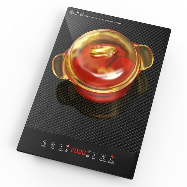 VBGK 12 Inch Single Burner Electric Cooktop, 1800W, 110V, Built-in Hot ...