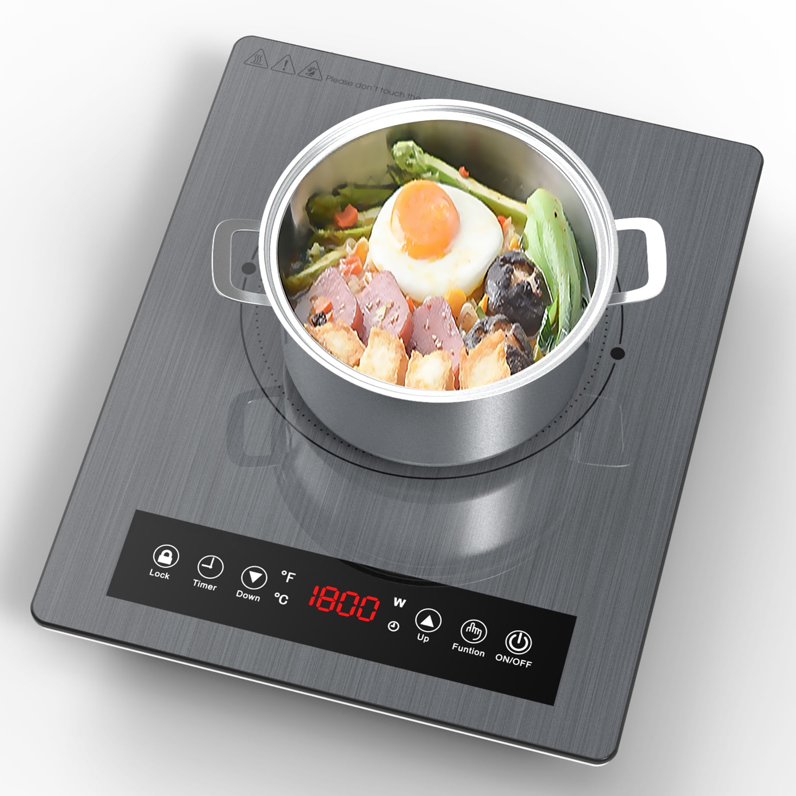 VBGK Portable Induction Cooktop 120V Induction Single Burner with Plug ...